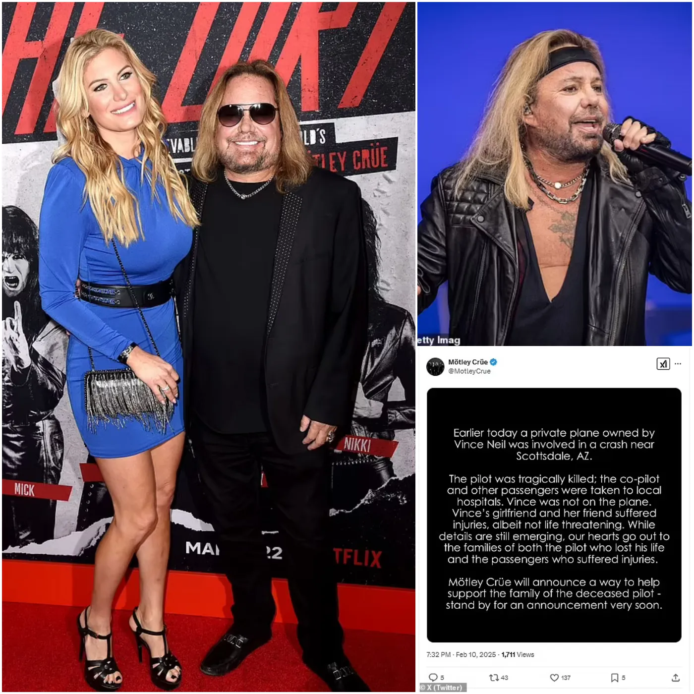 Motley Crue’s Vince Neil Breaks Silence After Girlfriend Survives ...